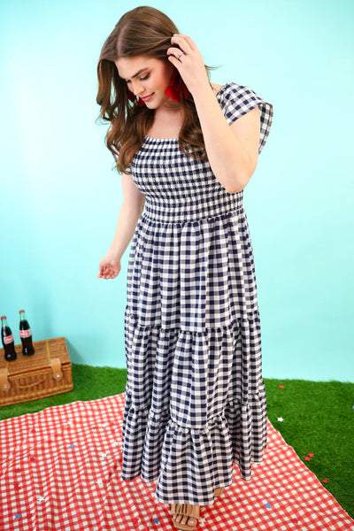 Blue Pop Picnic Dress – The Salted Hippie Boutique
