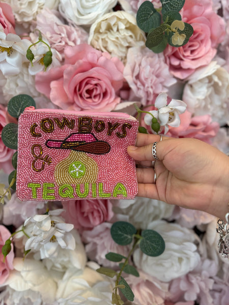 Cowboys & Tequila Beaded Coin Pouch – The Salted Hippie Boutique