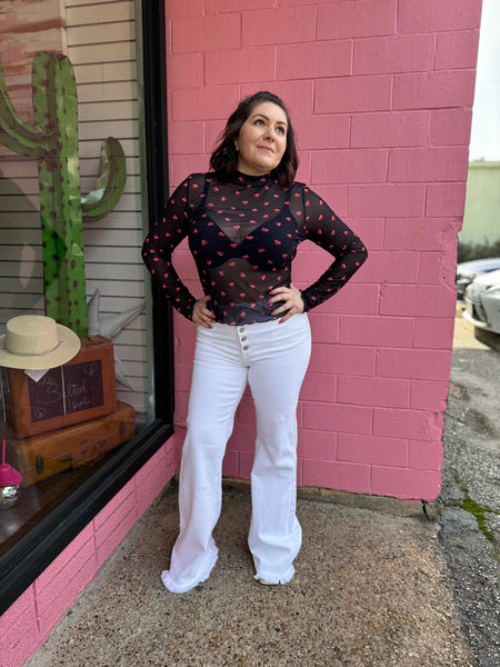 Heart Lover’s Sheer Top – The Salted Hippie Boutique